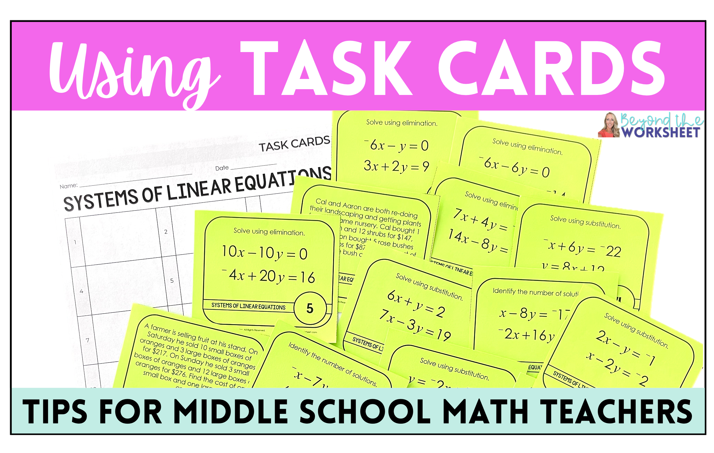 More Task Card Ideas - Beyond the Worksheet with Lindsay Gould